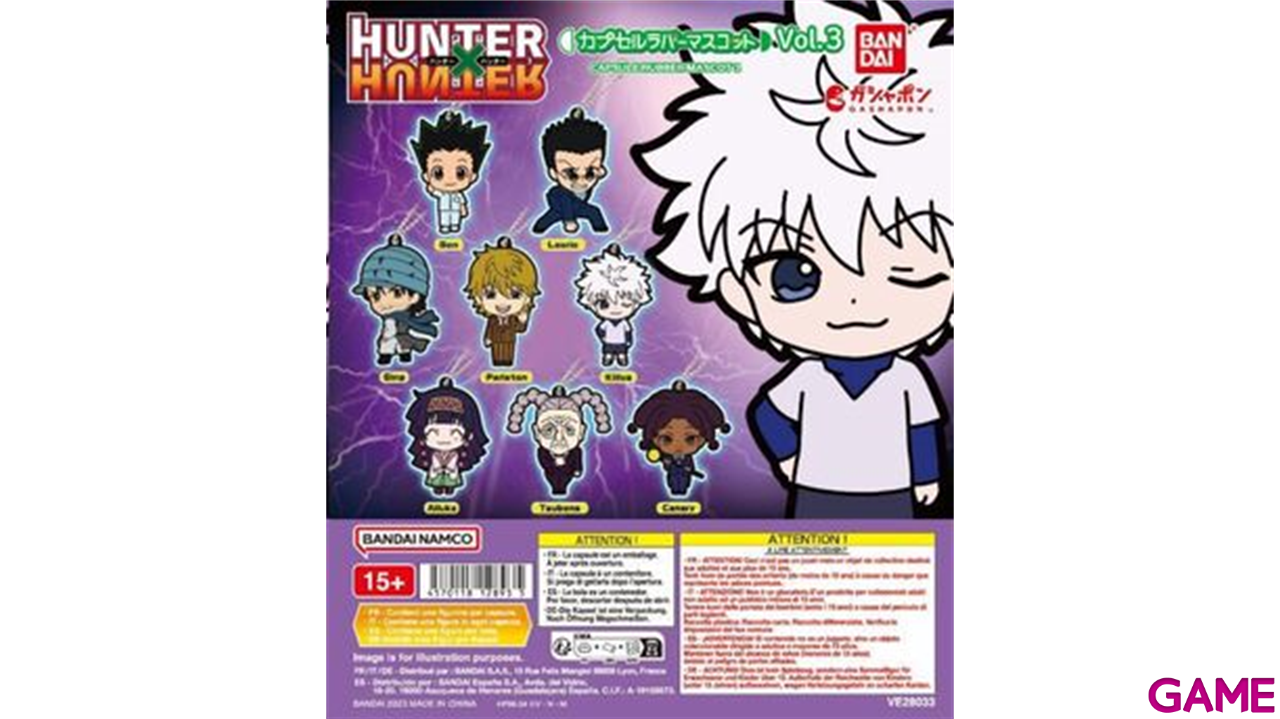 Gashapon Hunterxhunter Capsule Rubber 3. Merchandising: GAME.es