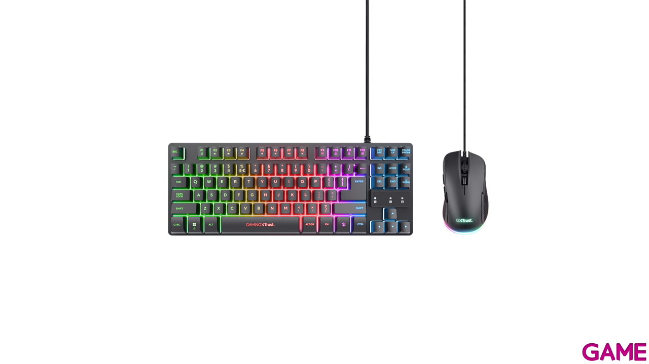 Trust GXT 798 Negro Teclado TKL + Raton 2in1 - Pack Perifericos. PC ...