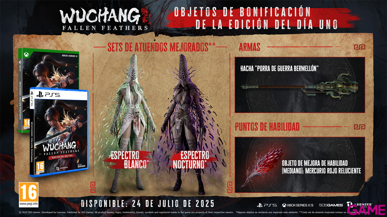 WUCHANG: Fallen Feathers Day 1 Edition. Playstation 5: GAME.es
