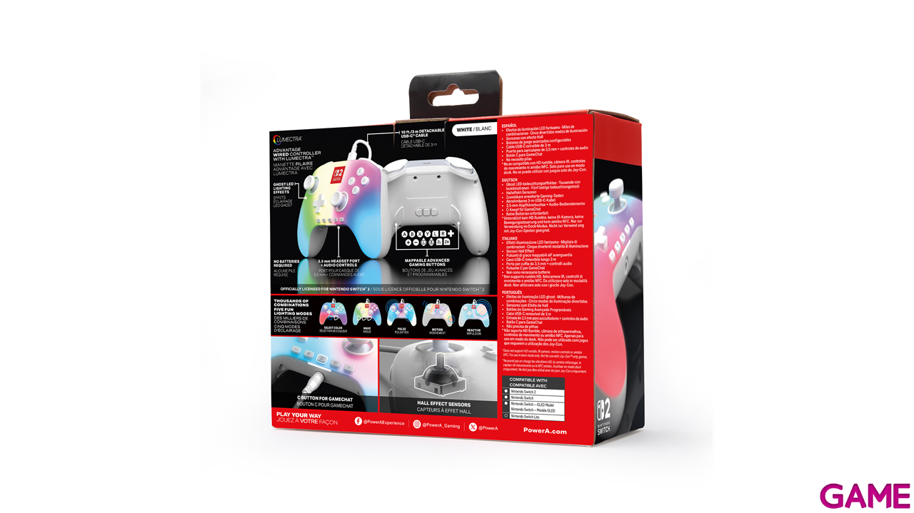 PowerA Advantage With Lumectra RGB Switch - Controller. Nintendo Switch ...